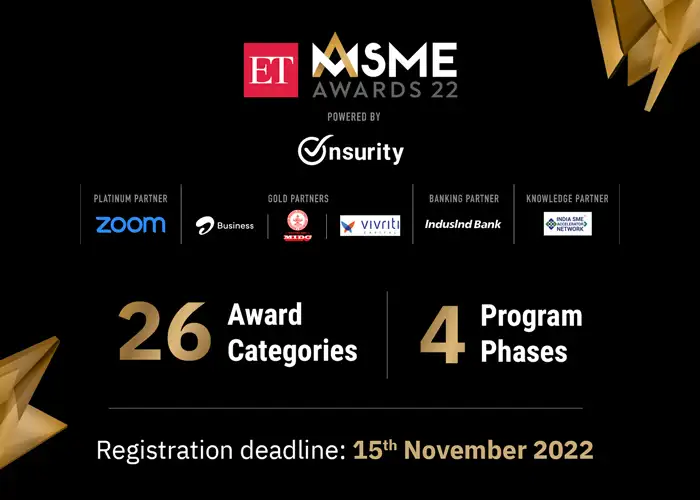 ET MSME Awards registration date: ET MSME Awards: Last date for registrations extended to ...