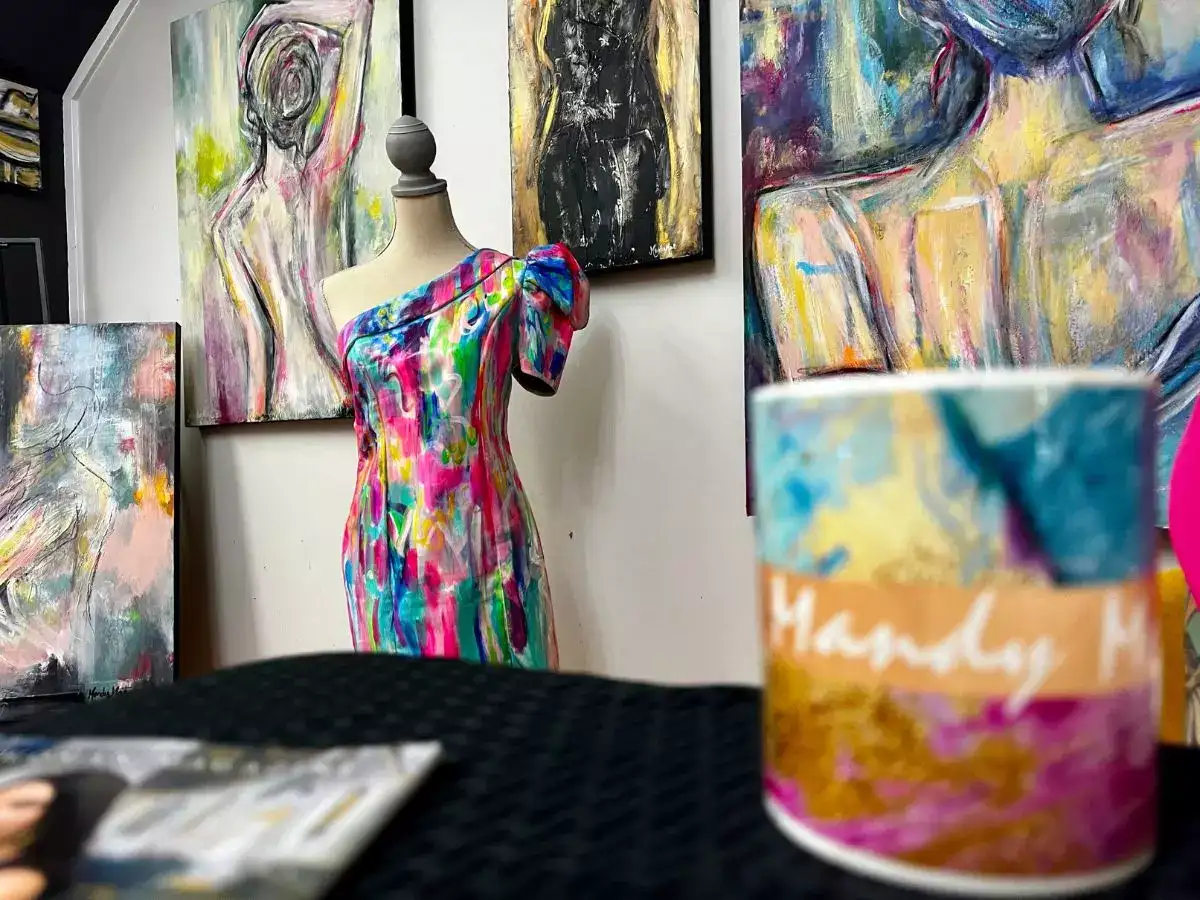 Artist's hand-painted dress to match her artwork goes viral - The ...