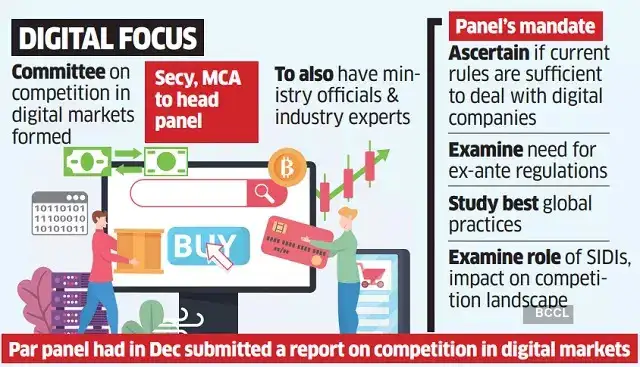 Panel to weigh competition law for digital companies - The Economic Times