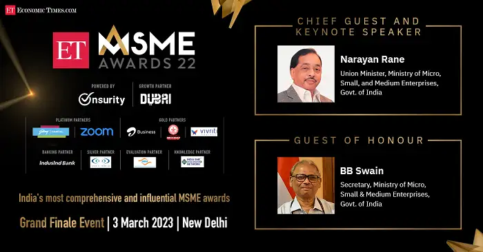 ET MSME Awards: Union MSME Minister Narayan Rane to deliver keynote at Grand Finale and Award ...