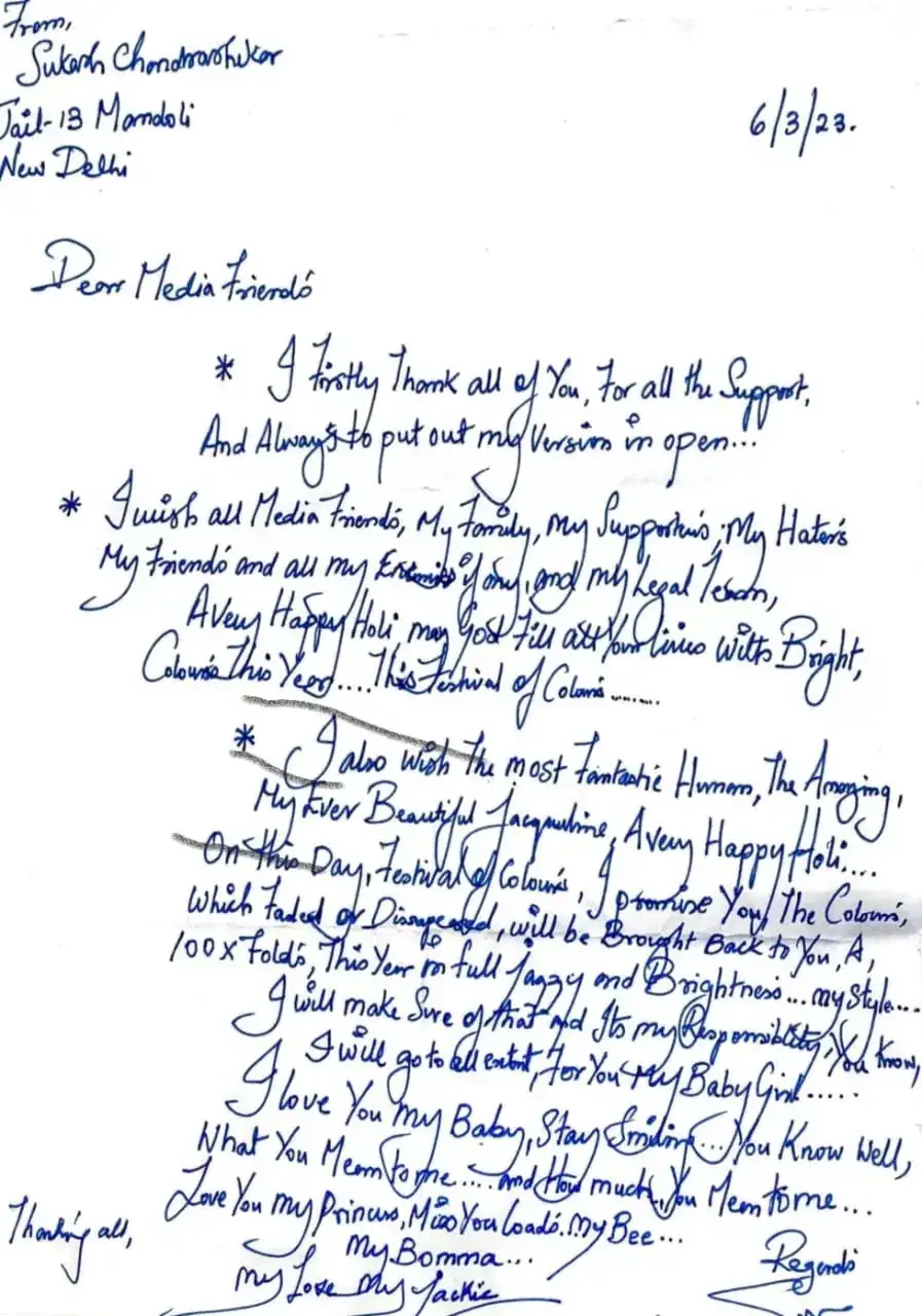 Jacqueline Fernandez Holi Wish: 'I will go to all extent, for you my ...