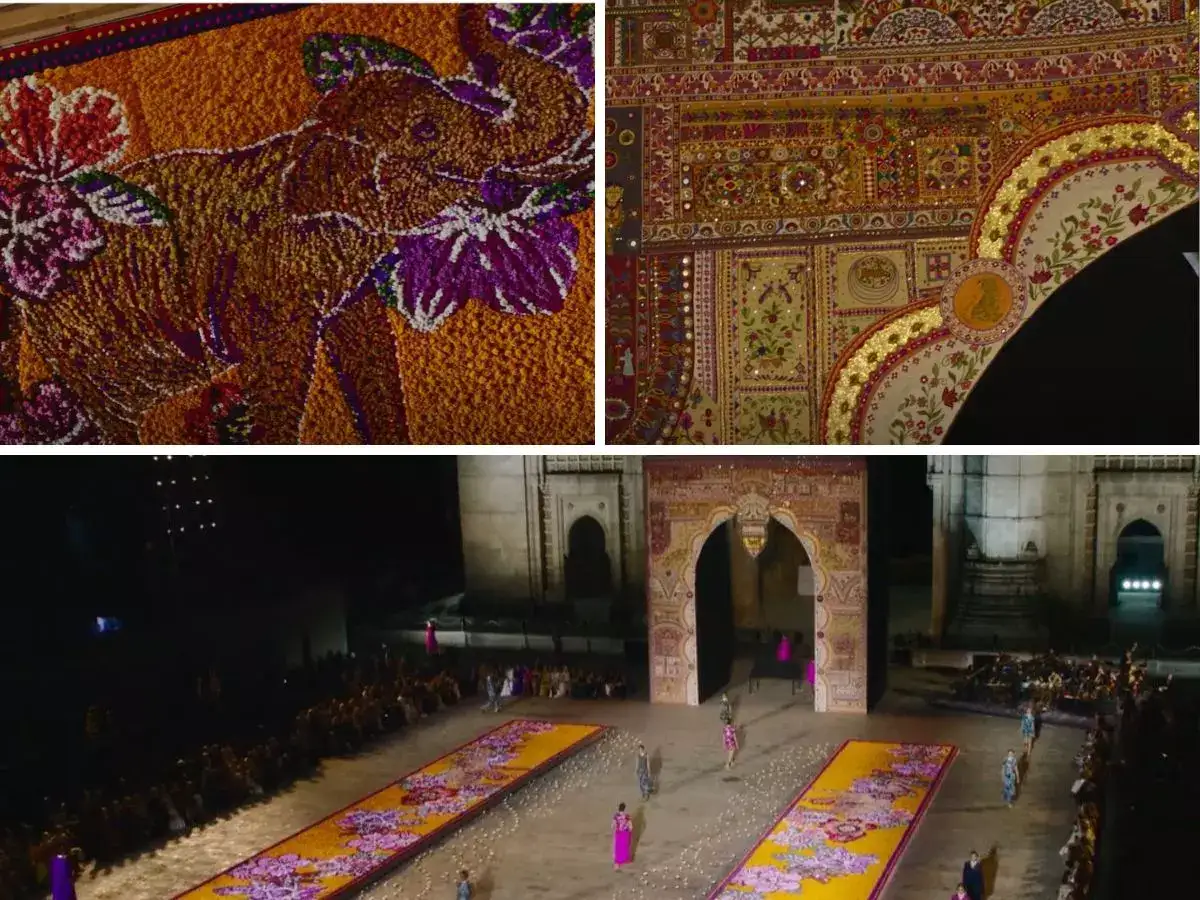 How Dior embodied India's rich heritage with intricate gold embroidery ...