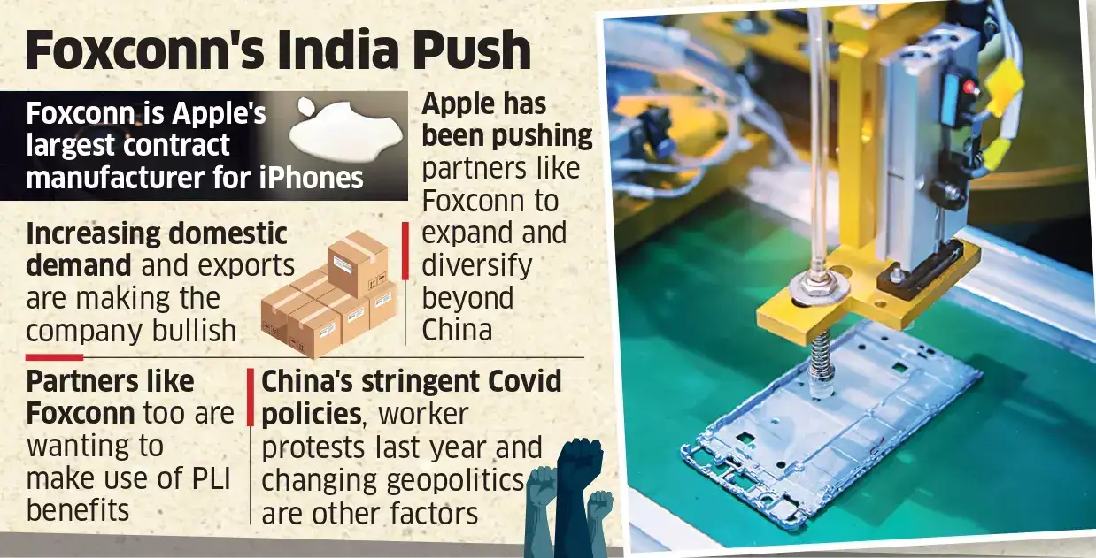 foxconn chennai facility: Foxconn looks to expand Chennai iPhone ...