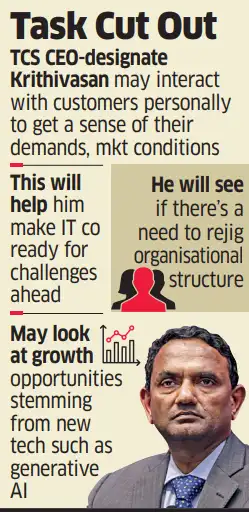 Incoming TCS CEO Krithivasan Likely to Spend First Year Meeting ...
