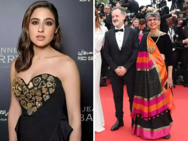 Sara Ali Khan Dress: Cannes 2023: Critic's black saree wins hearts; Sara Ali Khan ditches ...