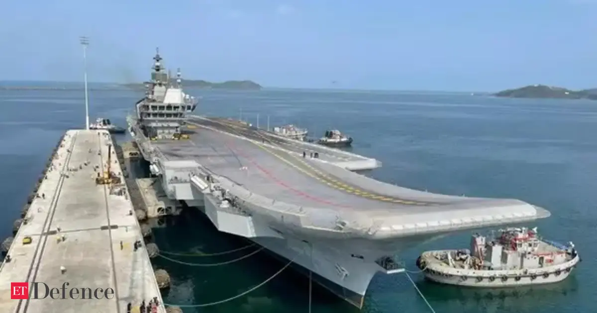 INS Vikrant successfully berthed at Karwar Naval Base - The Economic Times