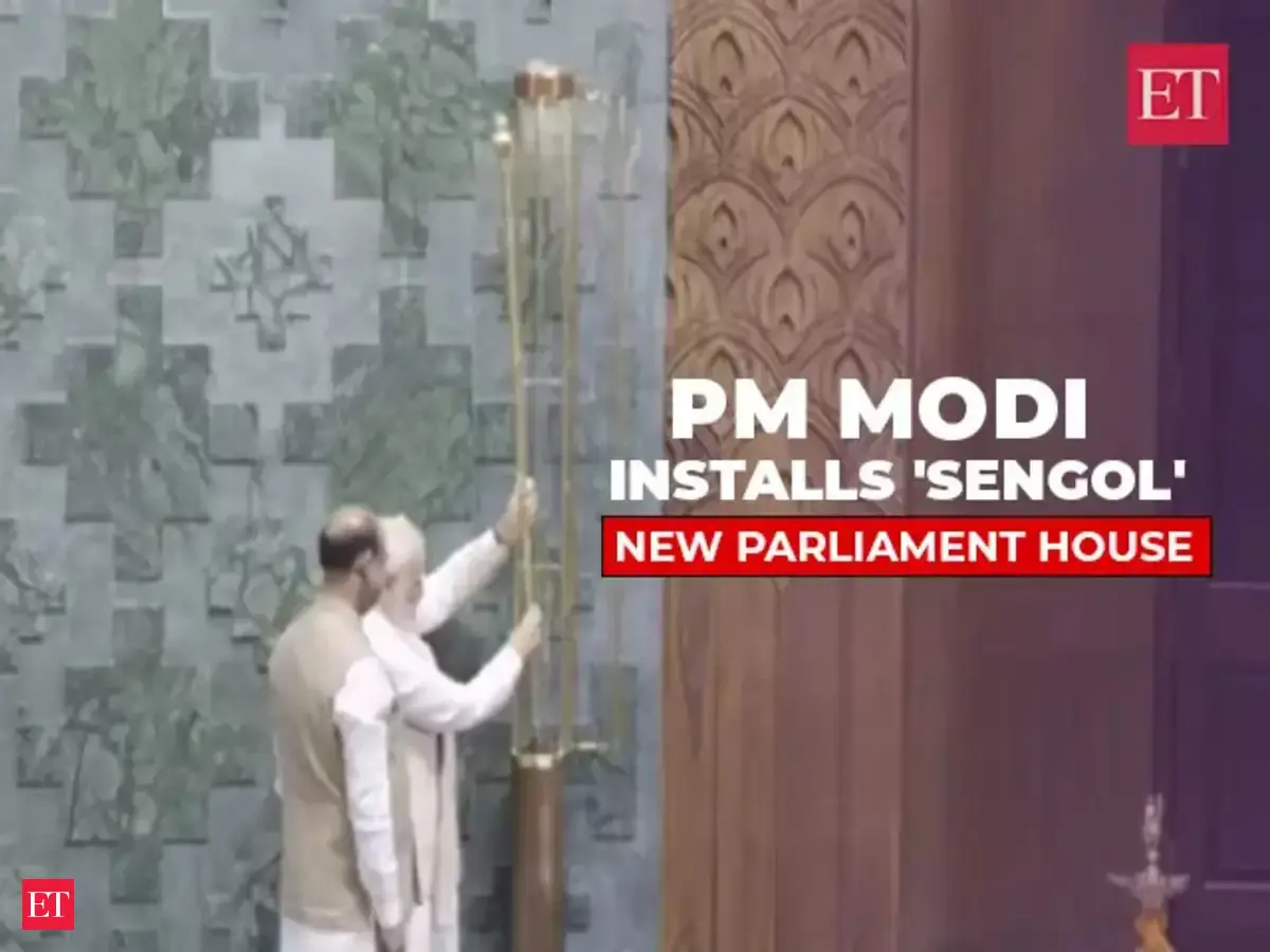 sengol: PM Modi installs historic 'Sengol' in the new Parliament ...