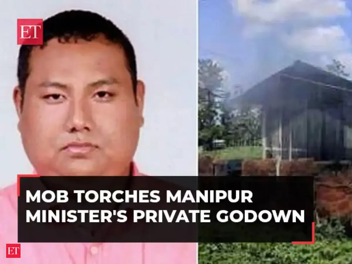 manipur: Manipur violence: Mob torches minister Susindro Meitei's pvt ...