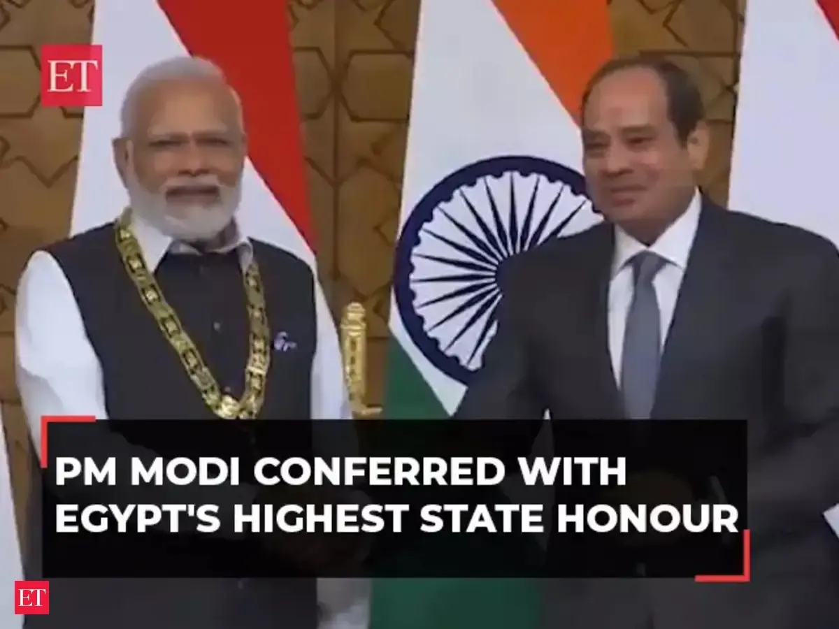 PM Modi conferred with Egypt's highest honour 'Order of the Nile' by ...