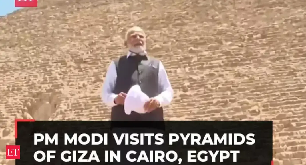 PM Modi visits Pyramids of Giza in Cairo, Egypt, watch! - The Economic ...