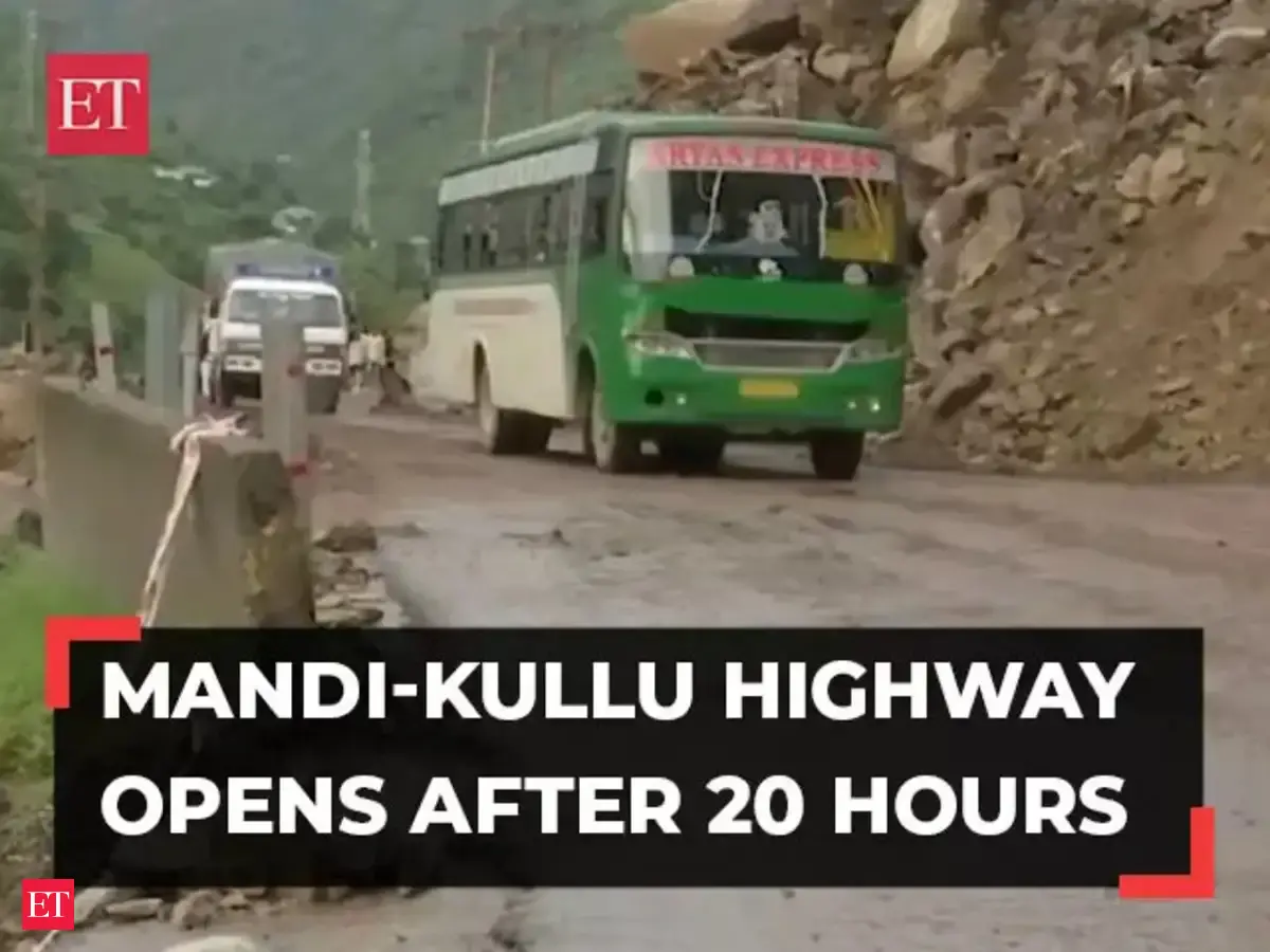 mandi-kullu highway: Himachal Pradesh: Landslide-hit Mandi-Kullu ...