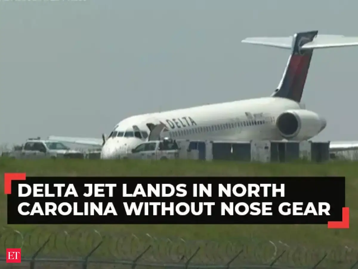 Delta jet lands safely in North Carolina without nose gear; passengers ...