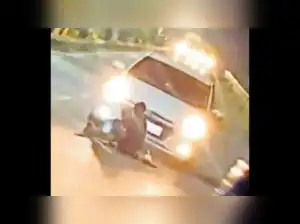 Ghaziabad Car Viral Video: Car, bearing the flag of a political party ...