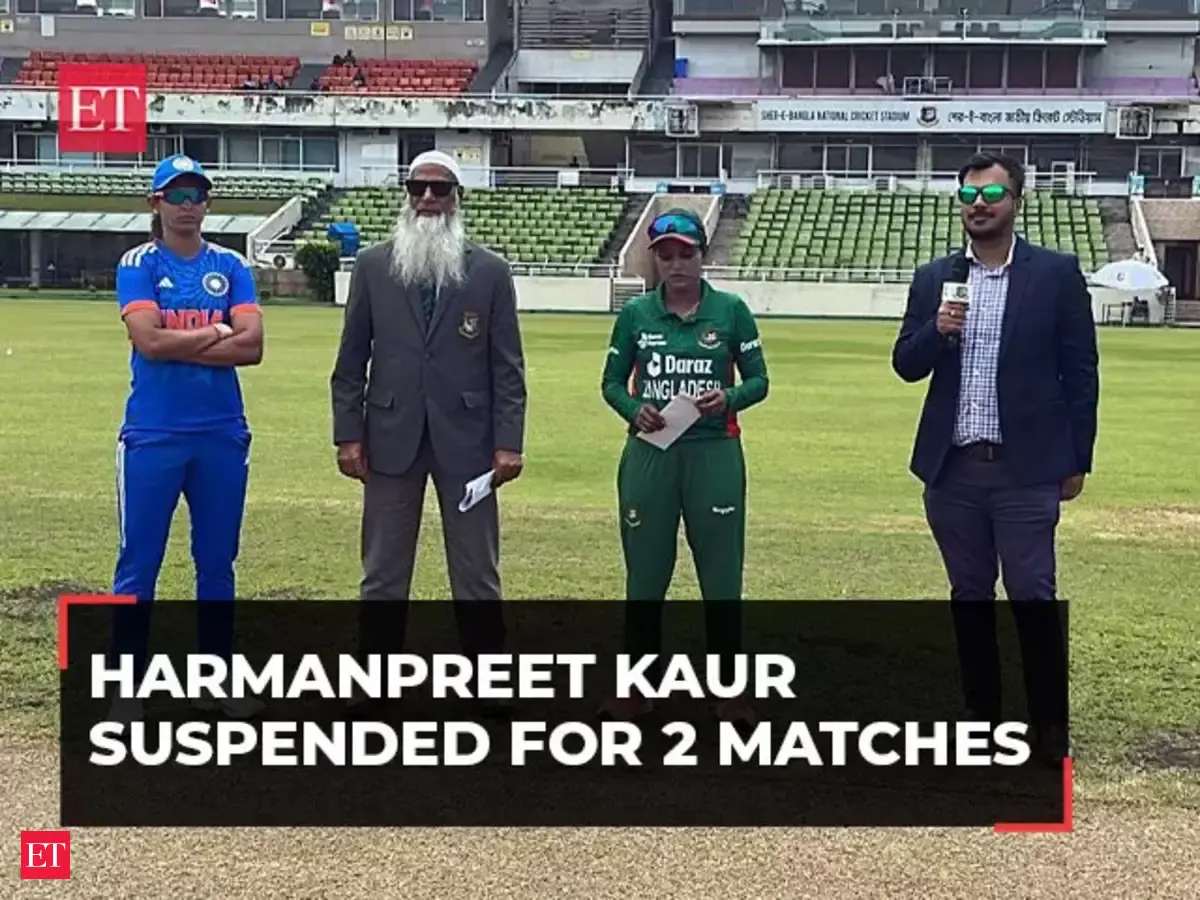 icc: Harmanpreet Kaur suspended for 2 matches for ICC Code of Conduct ...