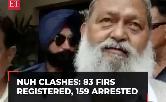 nuh violence: Haryana: Paramilitary forces conduct flag march in Nuh ...