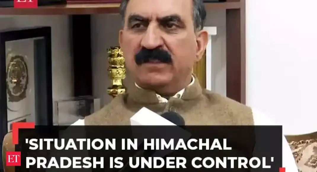 himachal pradesh: 'Situation in Himachal Pradesh is under control': CM Sukhvinder Singh Sukhu on ...
