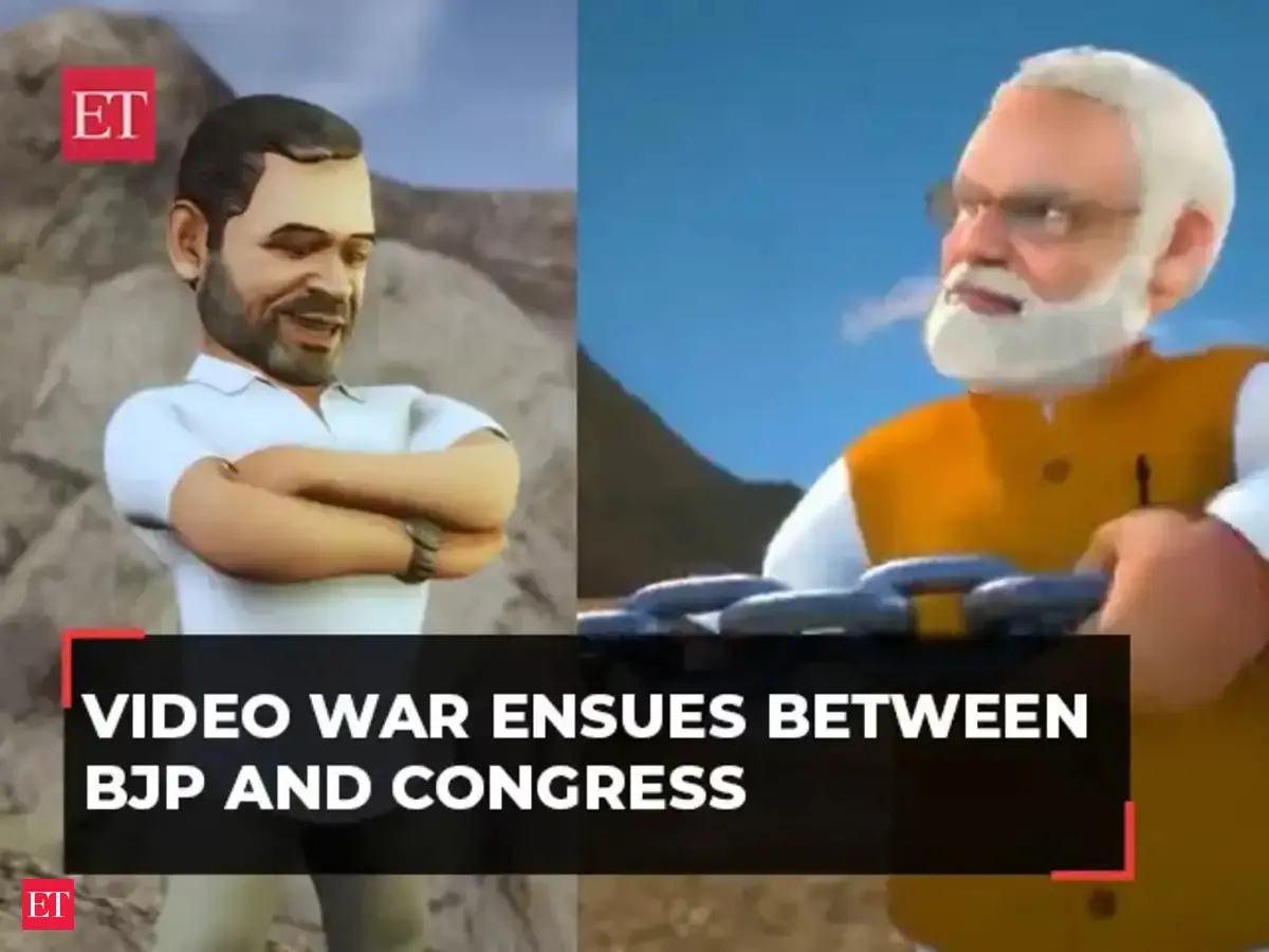 congress vs bjp: Congress vs BJP: Animated video wars with Rahul Gandhi ...