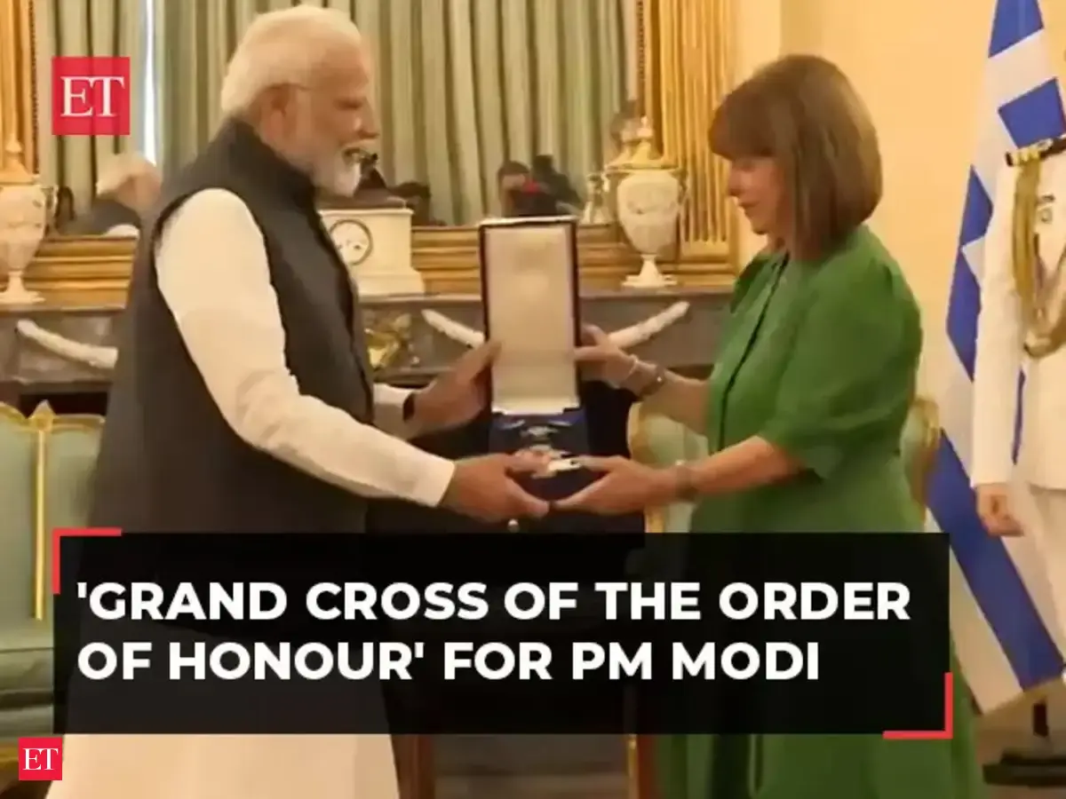 grand cross of the order of honour: Greece President confers PM Modi ...