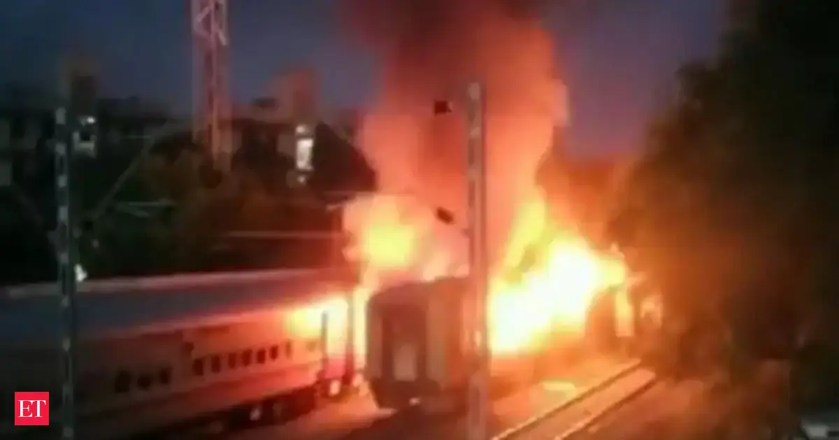 madurai airport: Madurai train coach fire: Southern Circle Railway ...