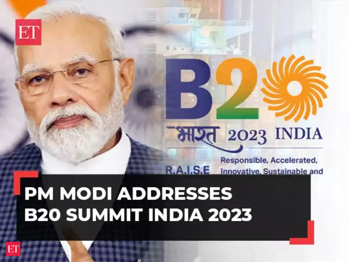 PM Modi addresses B20 Summit India 2023 | Full Speech - The Economic ...
