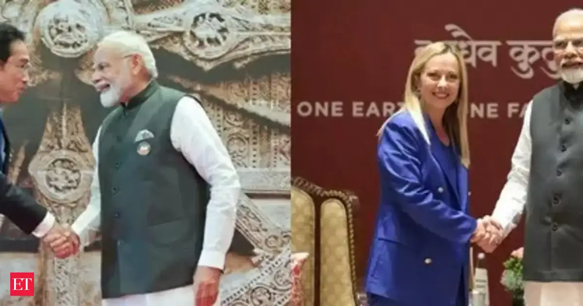 modi: PM Modi holds bilateral meetings with Japanese & Italian counterparts - The Economic Times