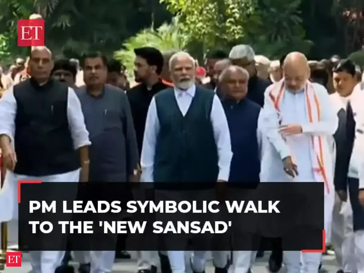 New Parliament building: PM Modi leads the symbolic walk from Samvidhan ...