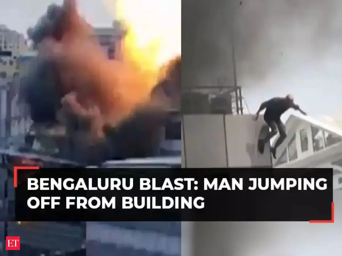 Bengaluru Building Blast: Dramatic pictures show a man jumping off from ...