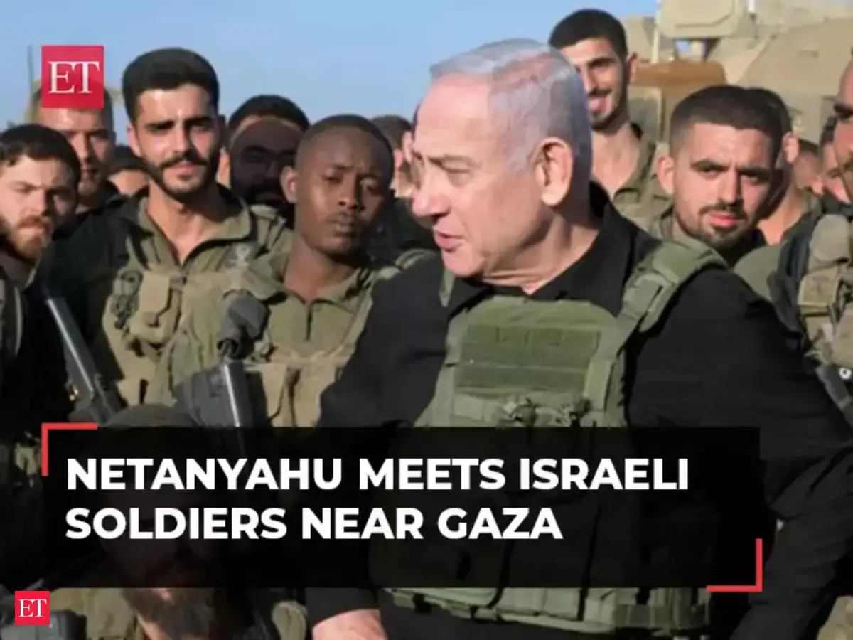 Israel Hamas war: Netanyahu meets Israeli soldiers near Gaza - The ...
