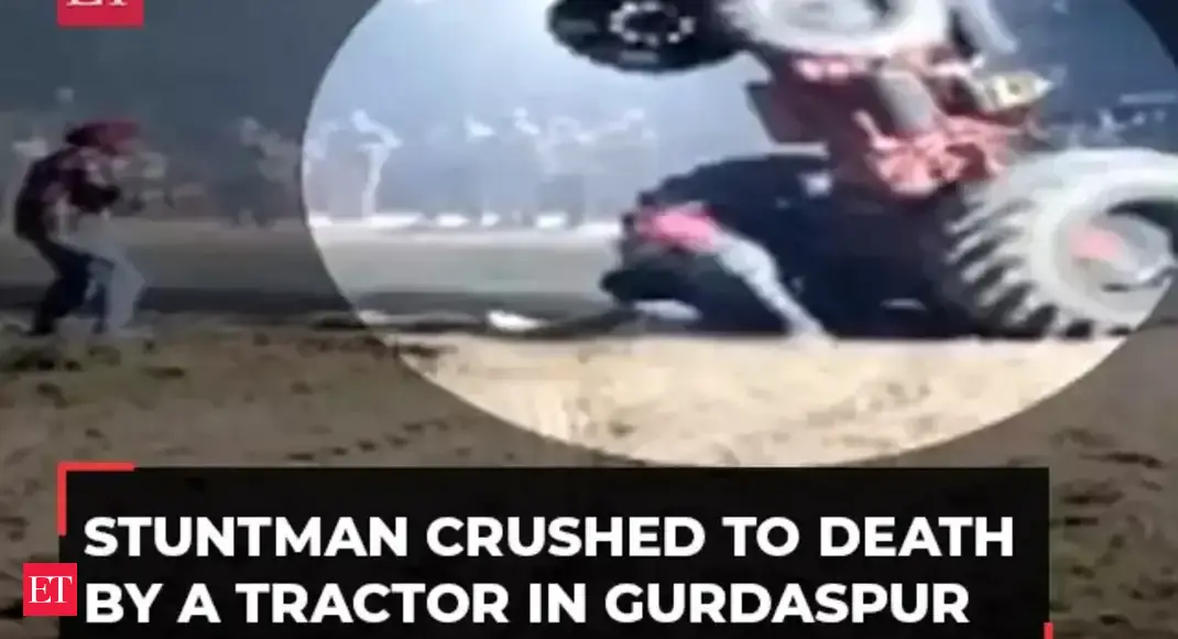 Caught on camera: Stuntman crushed to death by a tractor in Gurdaspur ...