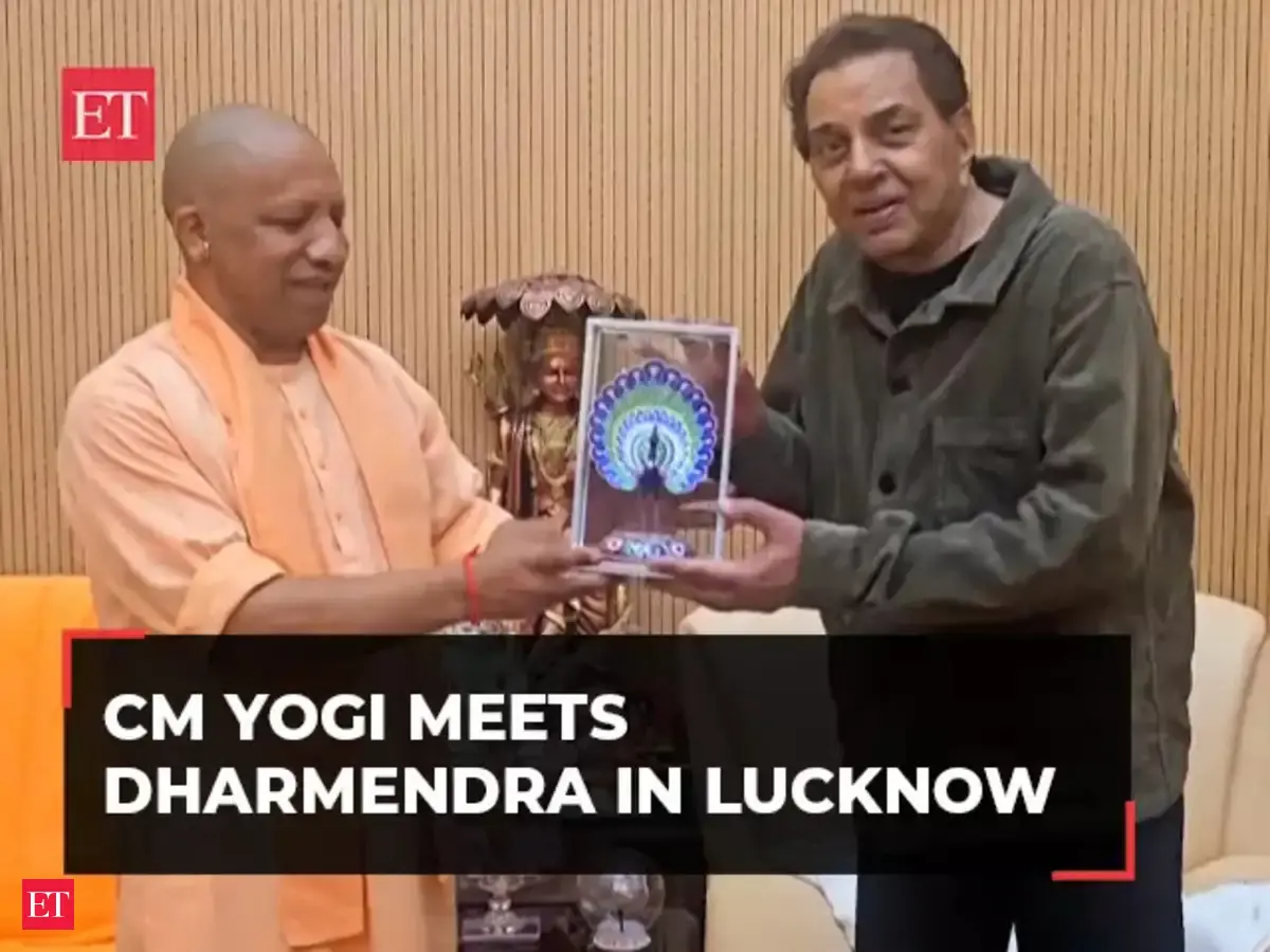 CM Yogi Adityanath meets veteran actor Dharmendra in Lucknow - The ...