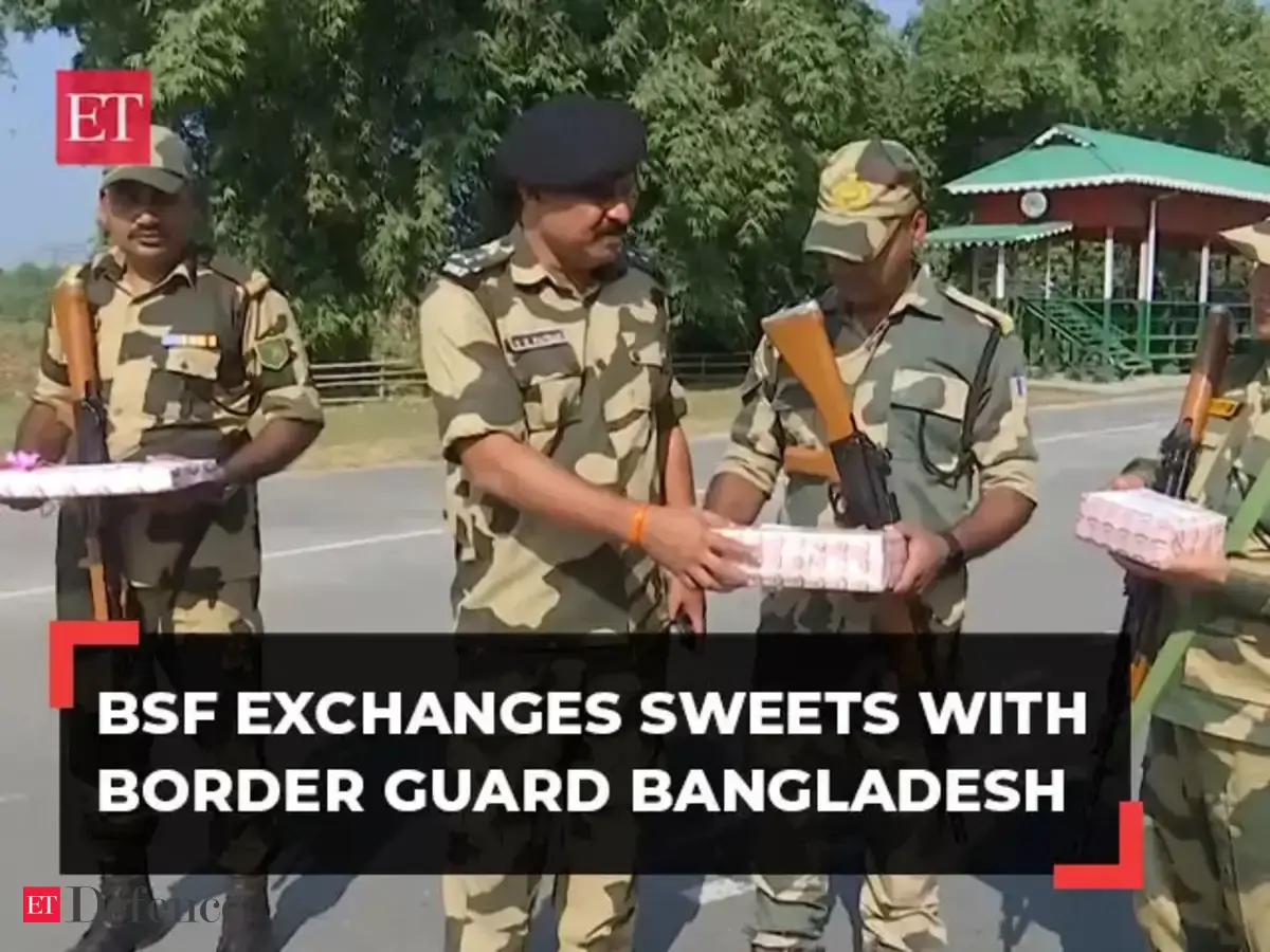 bsf: BSF exchanges sweets with Border Guard Bangladesh personnel on ...