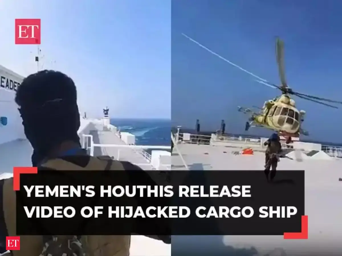 Houthi hijack video: Yemen's Houthis release video footage showing ...