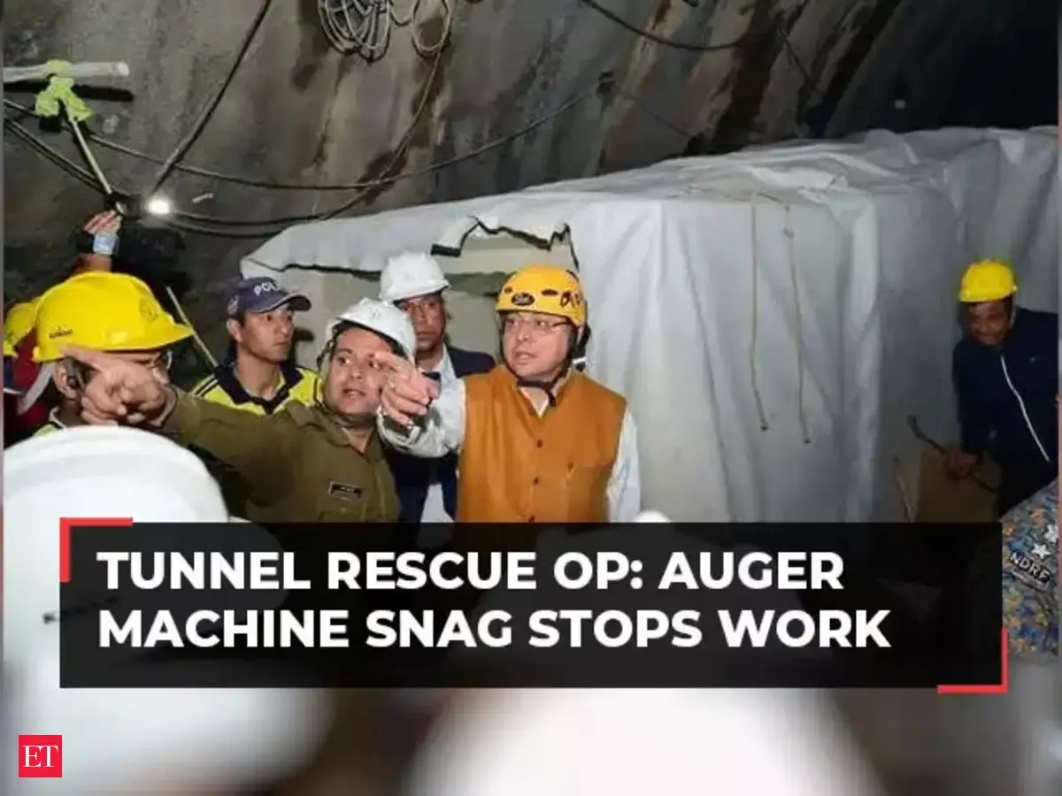 Uttarkashi tunnel rescue op: Auger machine snag stops work but team is ...