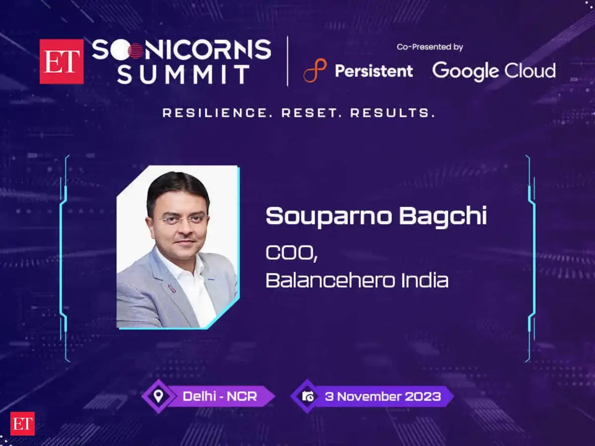 ET Soonicorns Summit 2023 | Souparno Bagchi of Balancehero shares ...