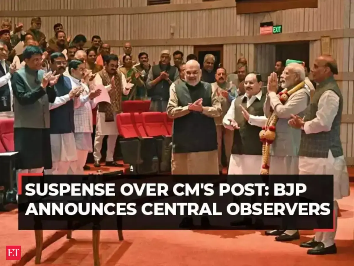 Amid suspense over CM's post, BJP announces its central observers in ...