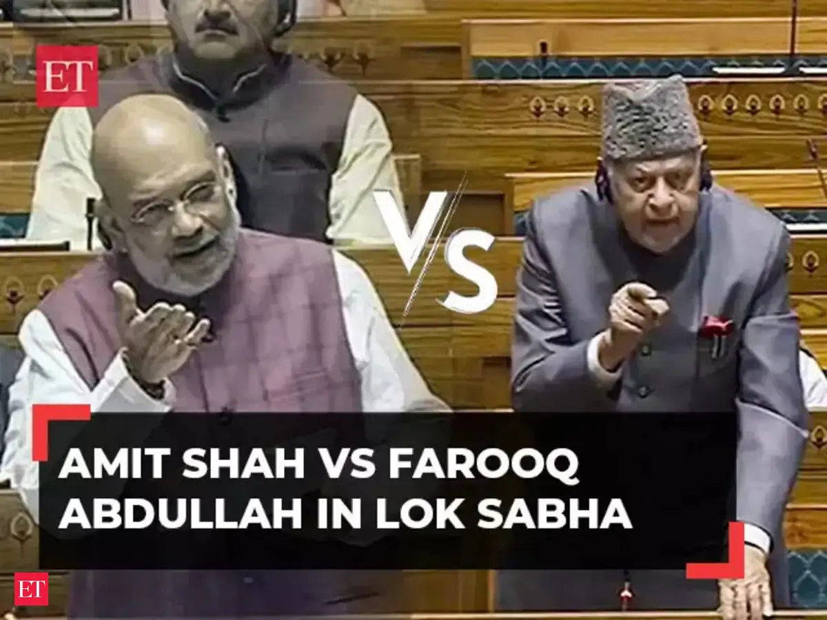 amit shah: Amit Shah vs Farooq Abdullah in Lok Sabha: HM, NC chief ...