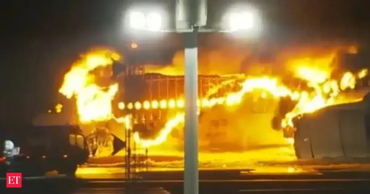 Planes catch fire after a collision at Japan's Haneda airport, killing ...