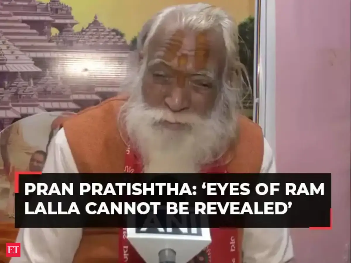 acharya satyendra das: Ram Lalla's eyes cannot be revealed before 'Pran ...