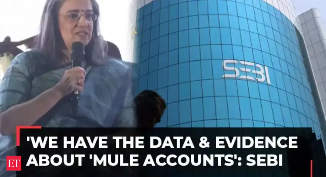 SEBI Chairperson on action against mule accounts: 'We now have data, evidence' - The Economic ...