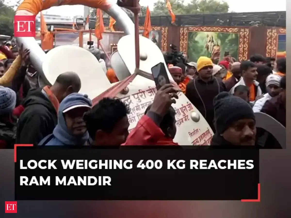 Ayodhya: Lock weighing 400 kg reaches Ram Mandir ahead of ‘Pran ...