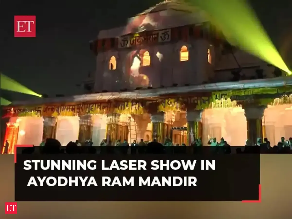 Ayodhya: Stunning laser show at Ram Mandir and Saryu Ghat after 'Pran ...