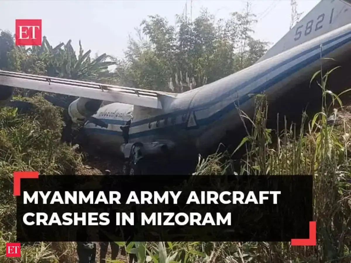myanmar army: Myanmar Army plane skids off runway at Mizoram's Lengpui ...