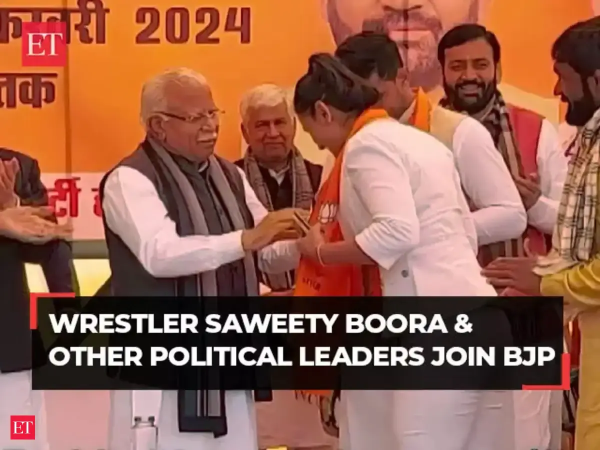Wrestler Saweety Boora and several political leaders join BJP ...