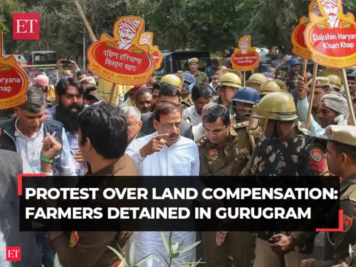 Protest over land compensation: 50 farmers on march towards Delhi ...