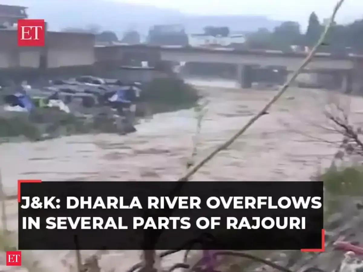 J&K: Dharla river overflows in several parts of Rajouri following ...