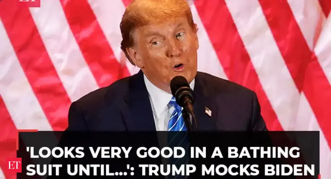 donal trump: Super Tuesday | Donald Trump mocks Joe Biden, says 'looks ...