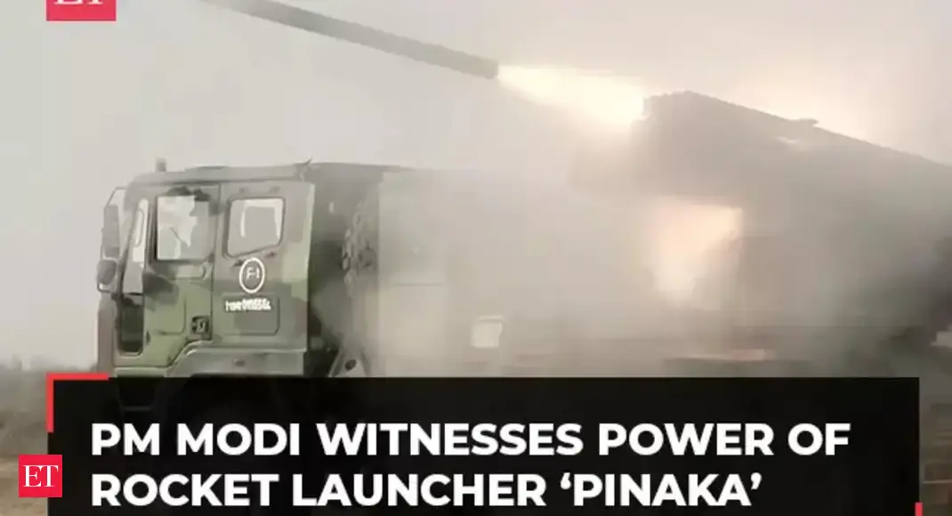 pinaka: PM Modi witnesses power of Made-in-India multi-barrel rocket ...