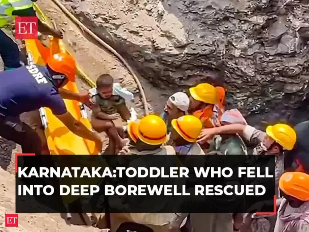 Karnataka: A 1.5-year-old child who fell into open borewell rescued ...