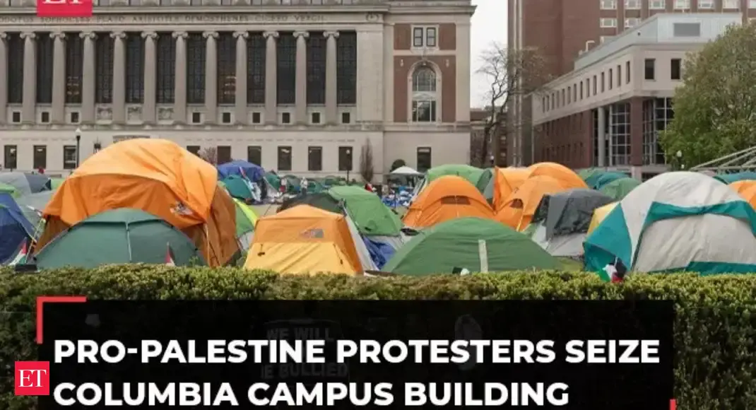 Columbia protests: Pro-Palestine protesters break into campus building ...