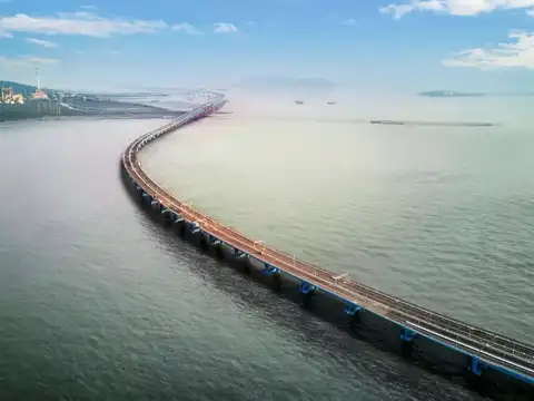 Water River Sea Bridge India's Longest Sea Bridge Mumbai Trans Harbour